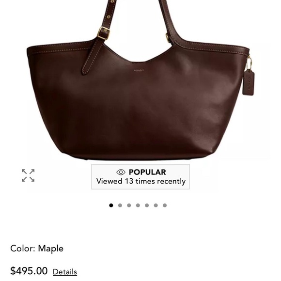 Coach | Bags | Coach Maple Leather Tote Bag | Poshmark